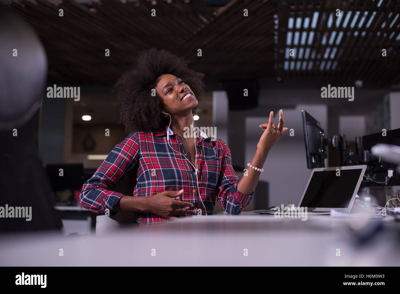 Portrait Of A Young Successful African American Beautiful Woman Who