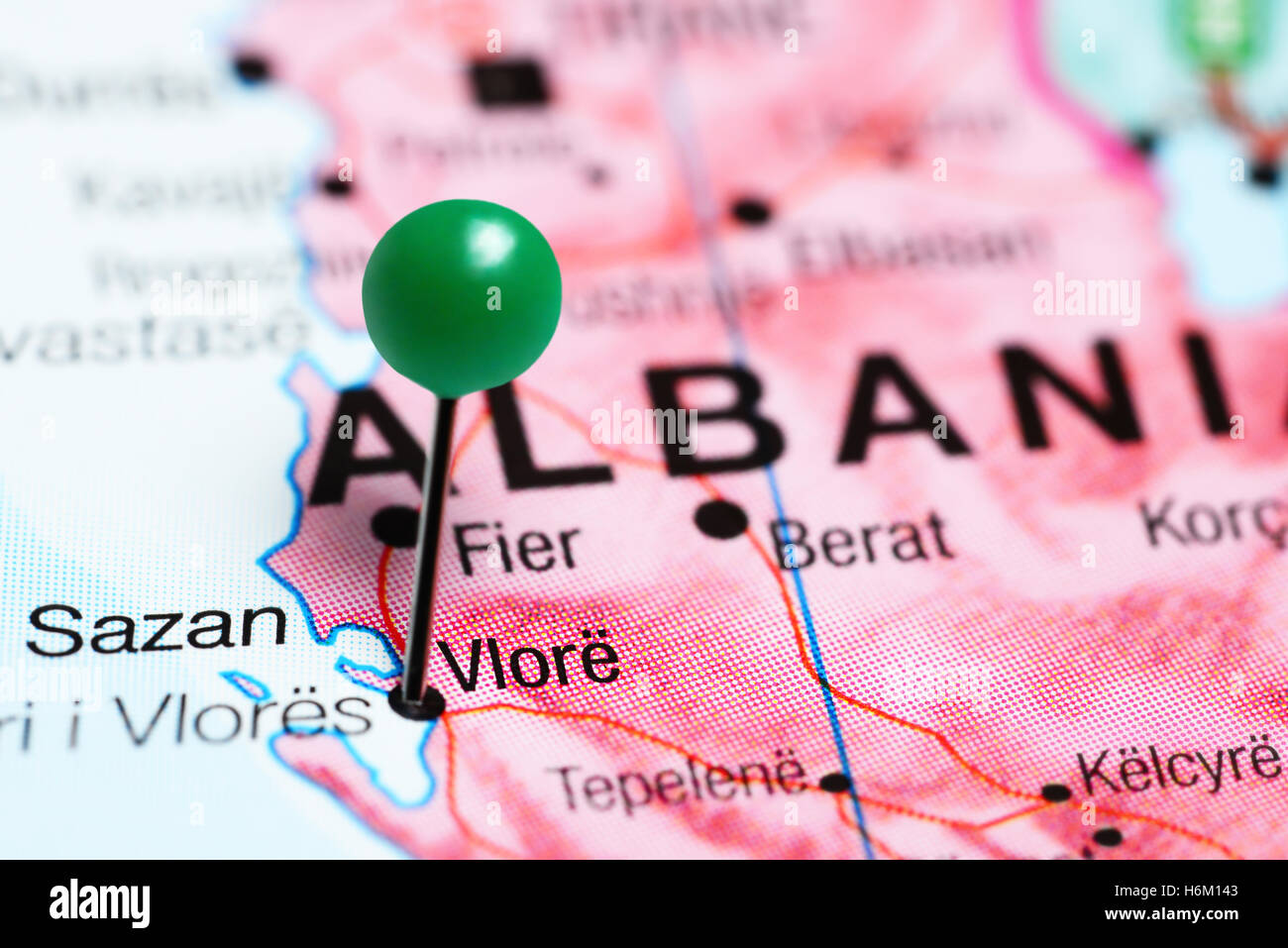 Vlore map hi-res stock photography and images - Alamy