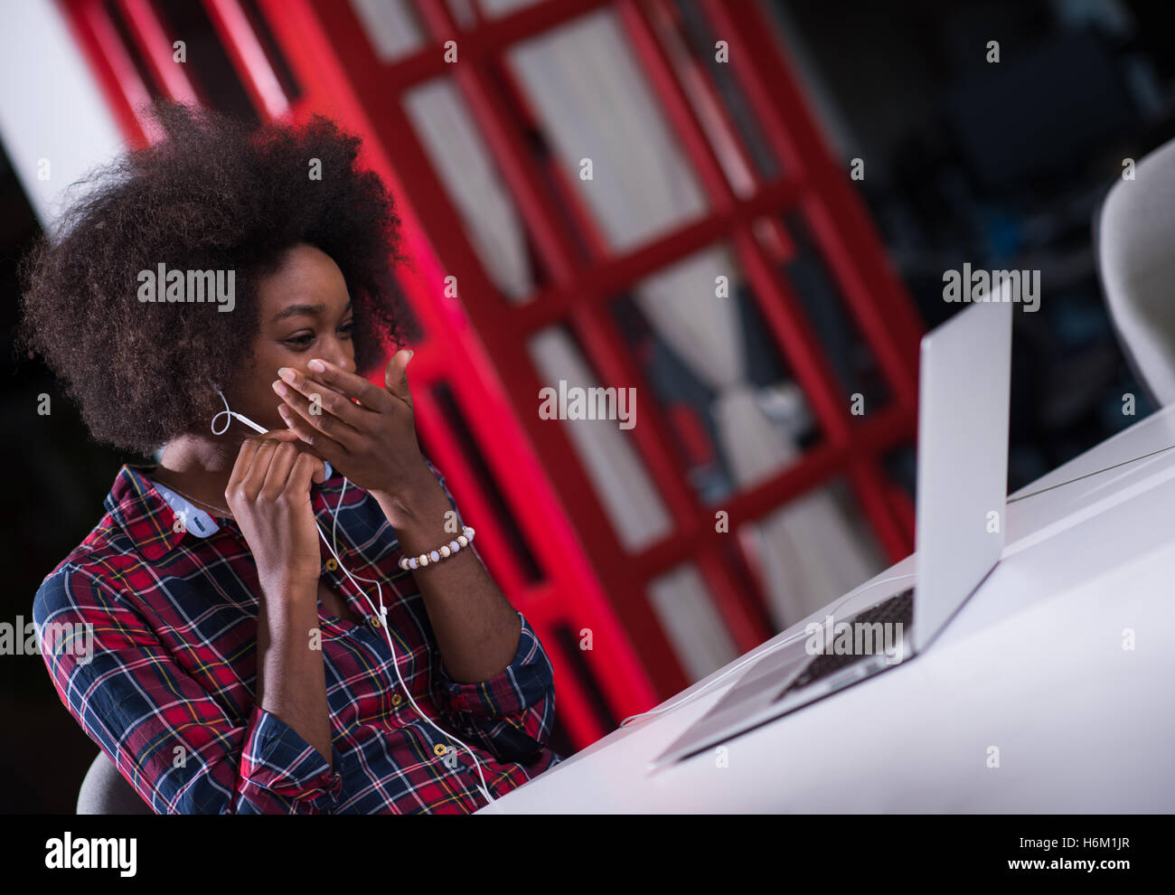 Portrait Of A Young Successful African American Beautiful Woman Who