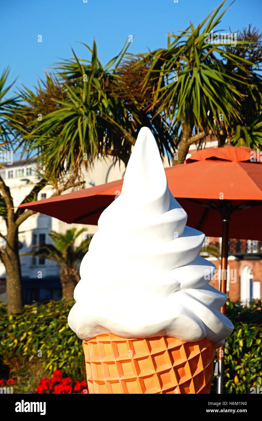 Large ice cream cone outside an ice cream parlour along the Esplanade ...