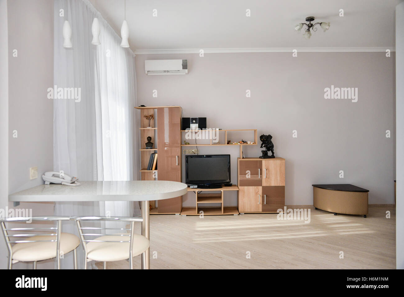Modern, simple interior in light apartments Stock Photo - Alamy