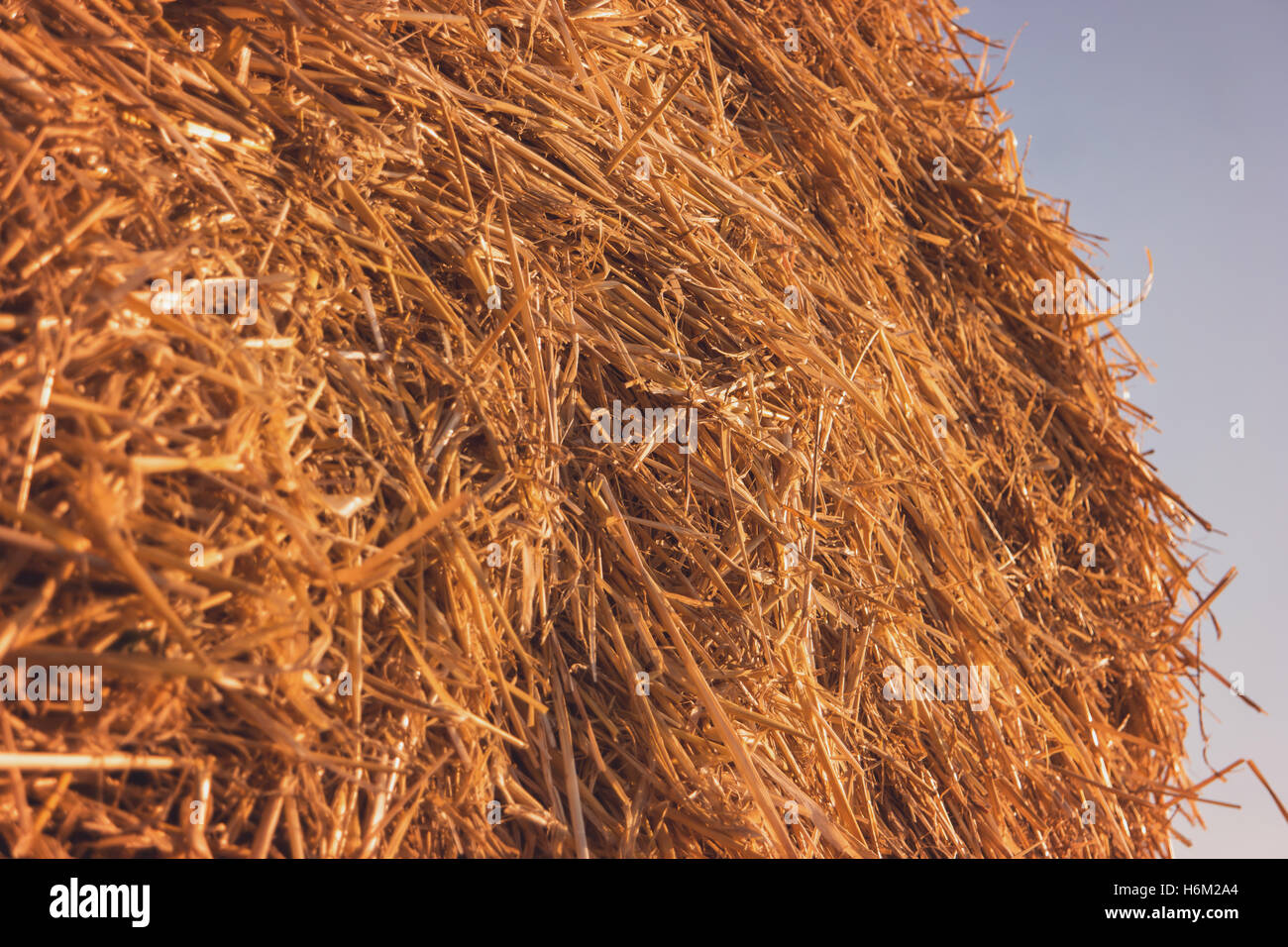 Haystack on sky background Stock Photo - Alamy