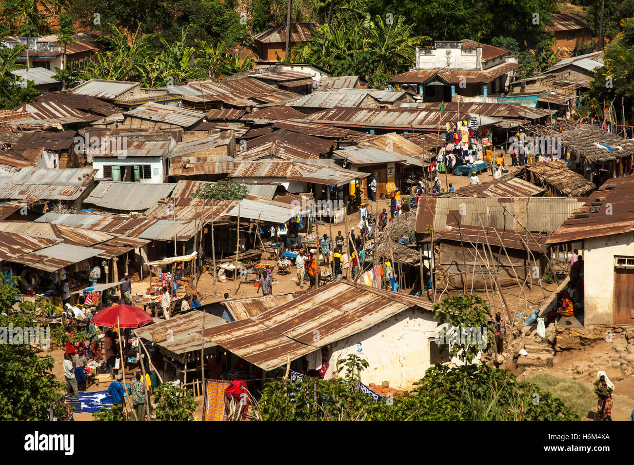 Market day in a village in the Uluguru mountains, Morogoro region ...