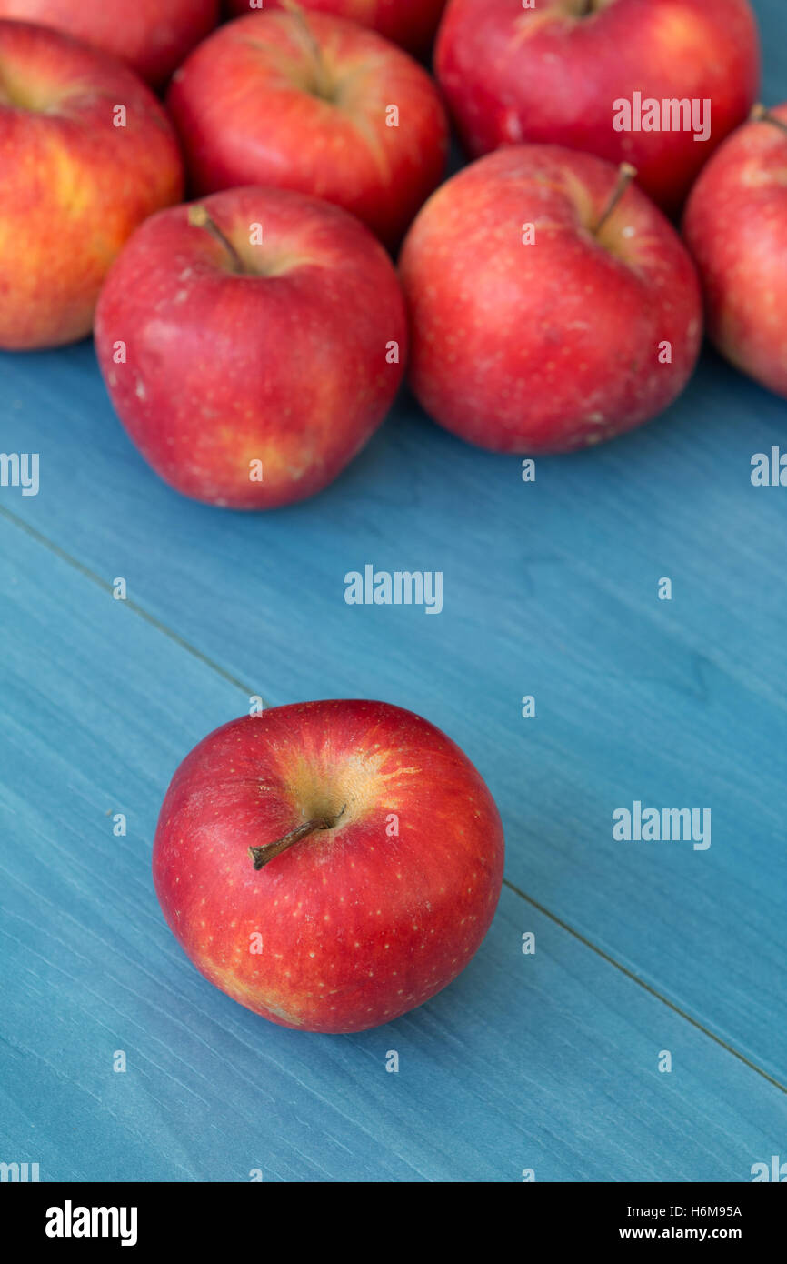 Boy eat apple on white hi-res stock photography and images - Alamy