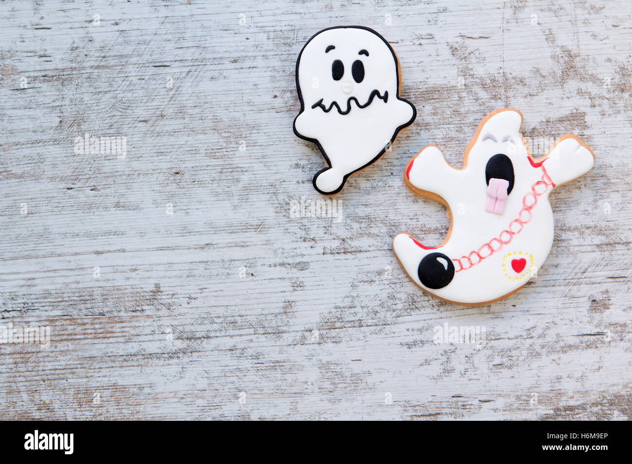 Halloween cookies with ghost shape. Sweet tradition Stock Photo - Alamy