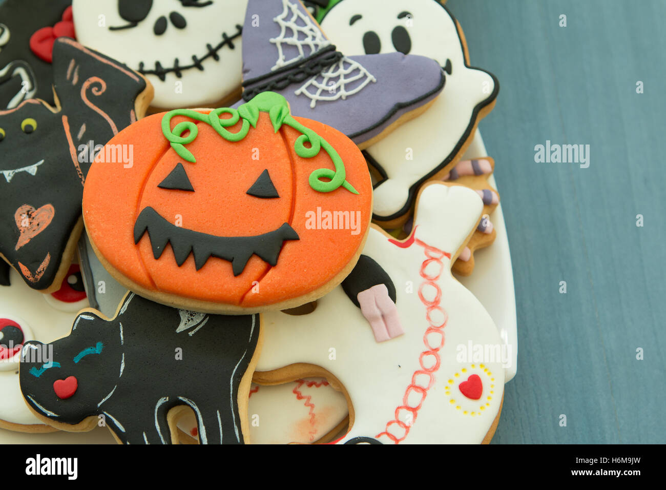 Halloween cookies with different shapes. Sweet tradition Stock Photo ...