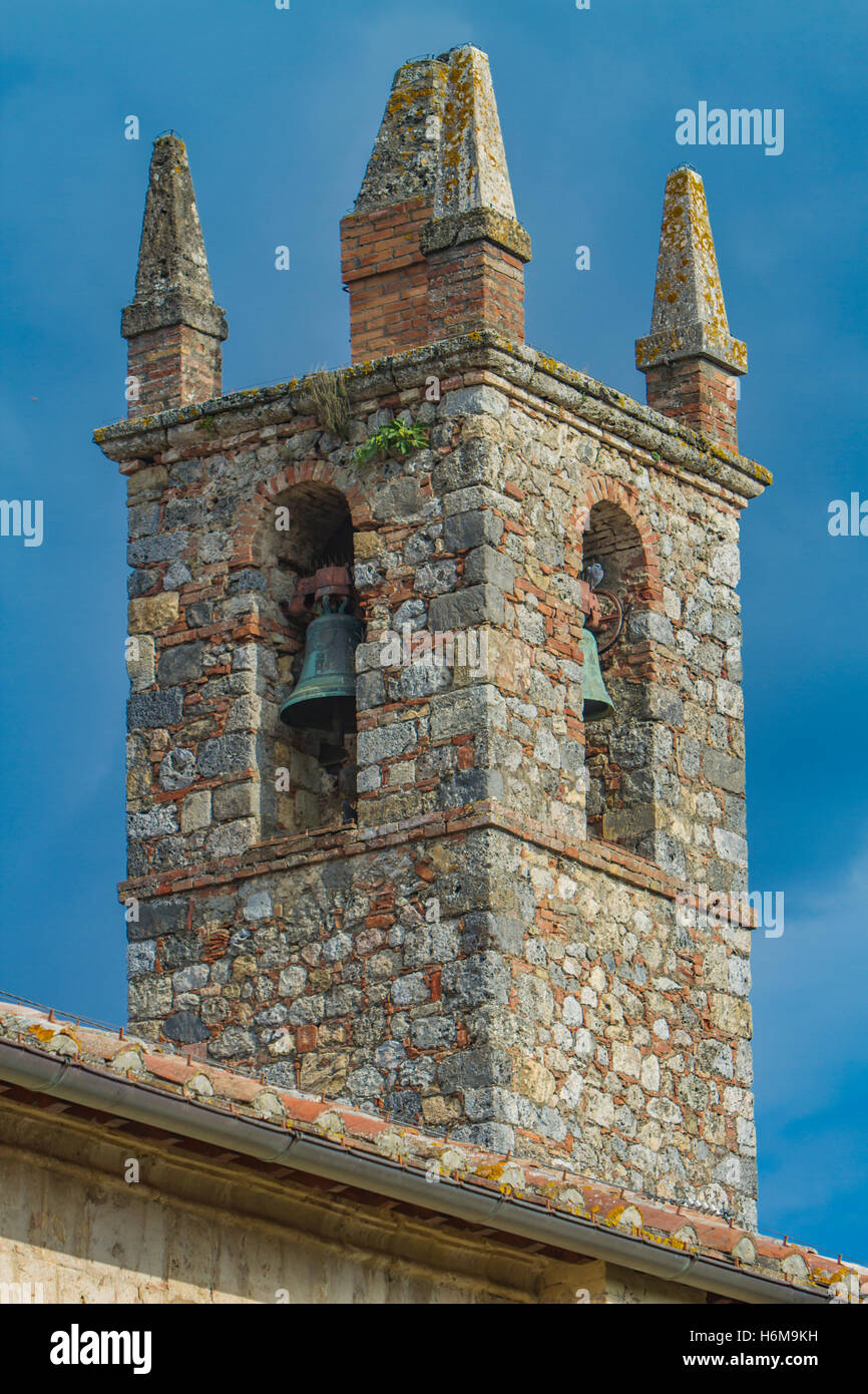Bell tower in medieval village hi-res stock photography and images - Alamy