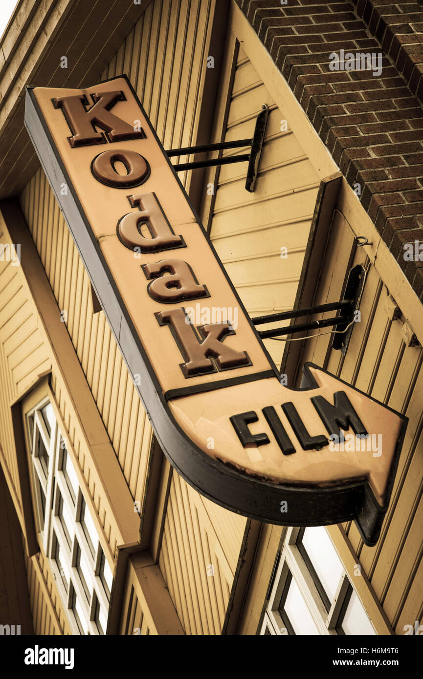 Kodak Film Shop Front Sign Board Stock Photo - Alamy