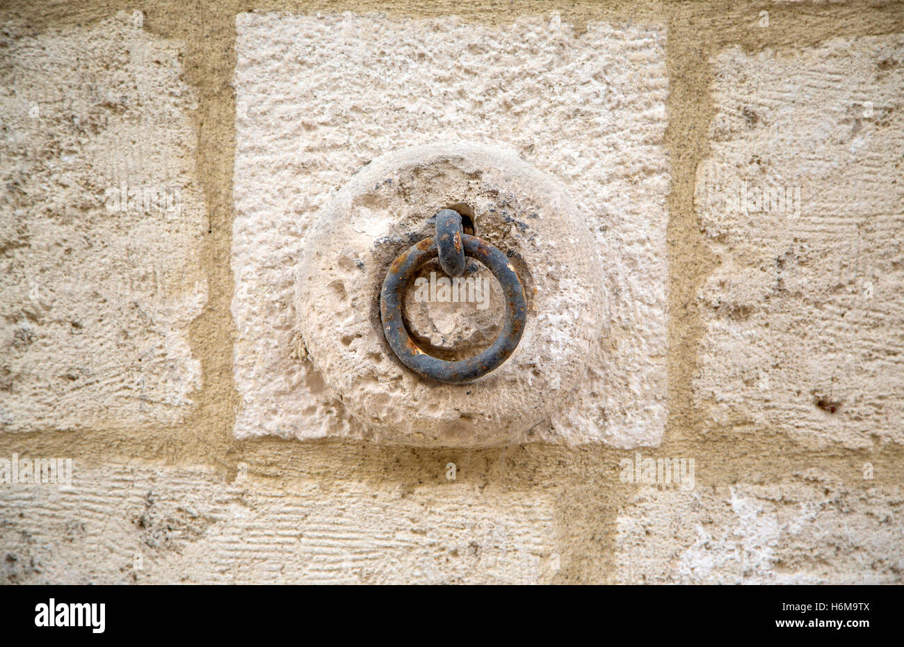 Closeup of the ring on the wall Stock Photo - Alamy