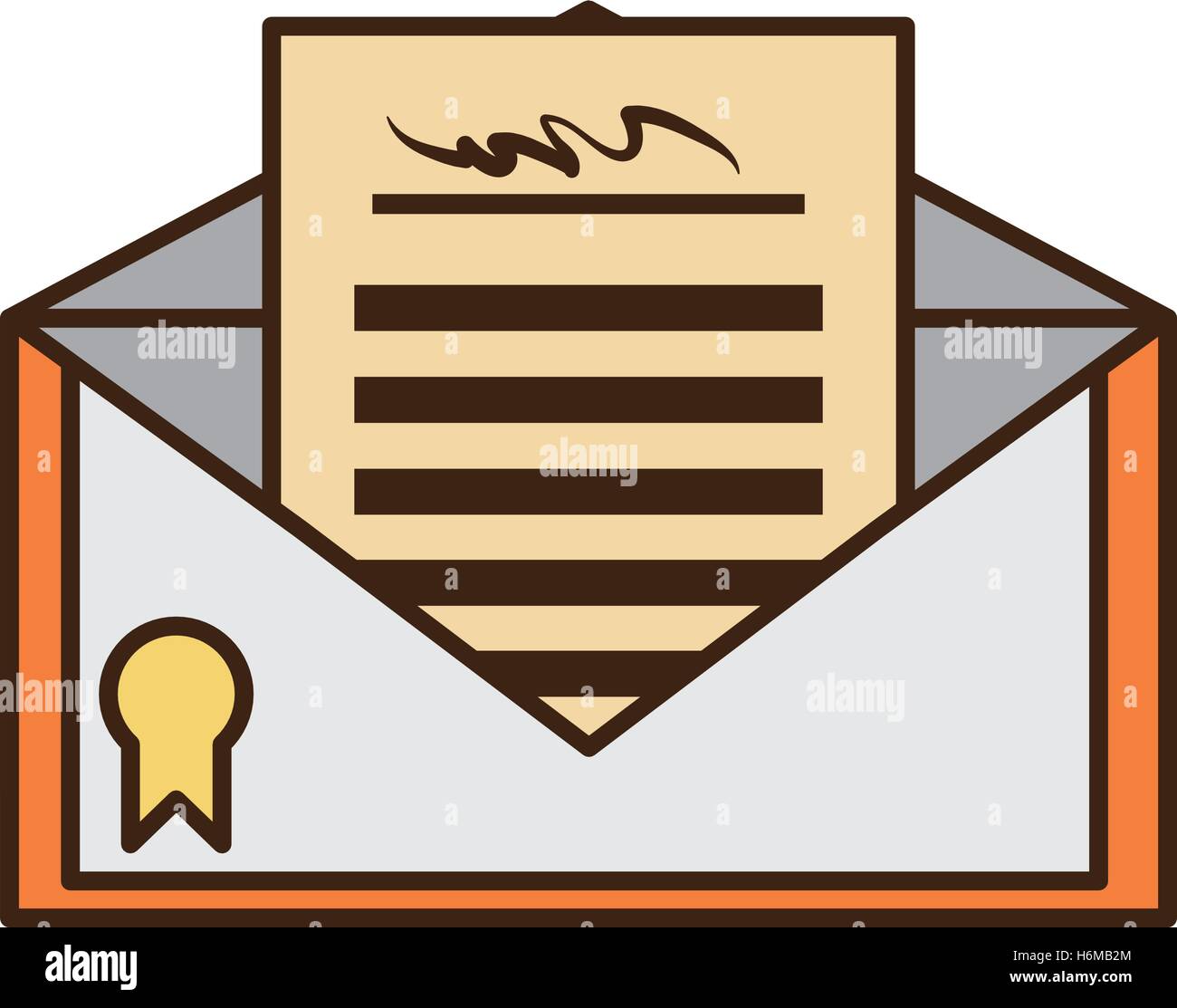 certified mail envelope isolated icon vector illustration design Stock ...