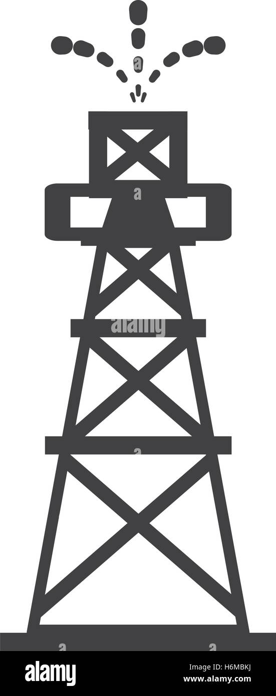tower oil exploration industry vector illustration design Stock Vector ...