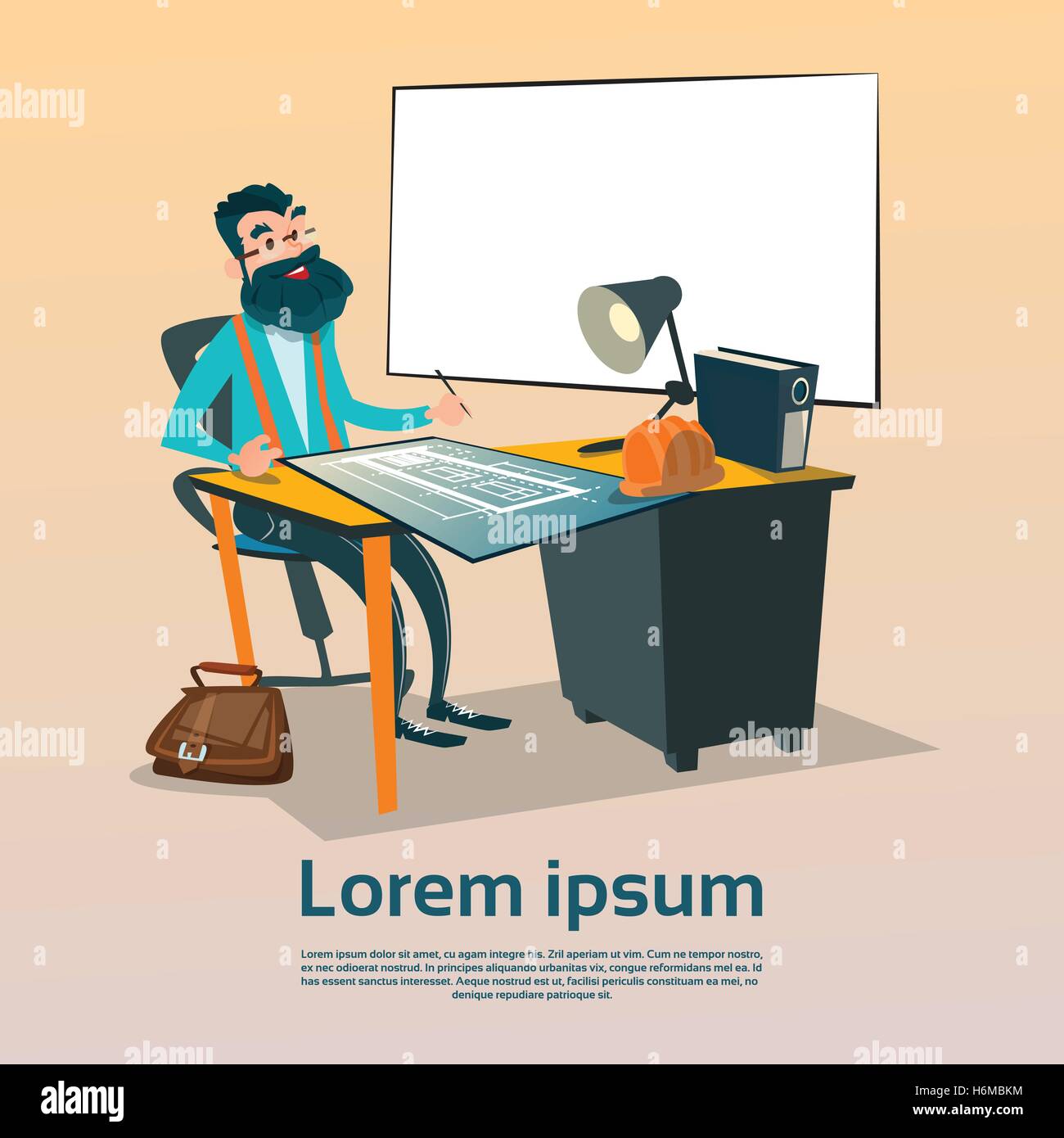 Construction drawing man draft Stock Vector Images - Alamy