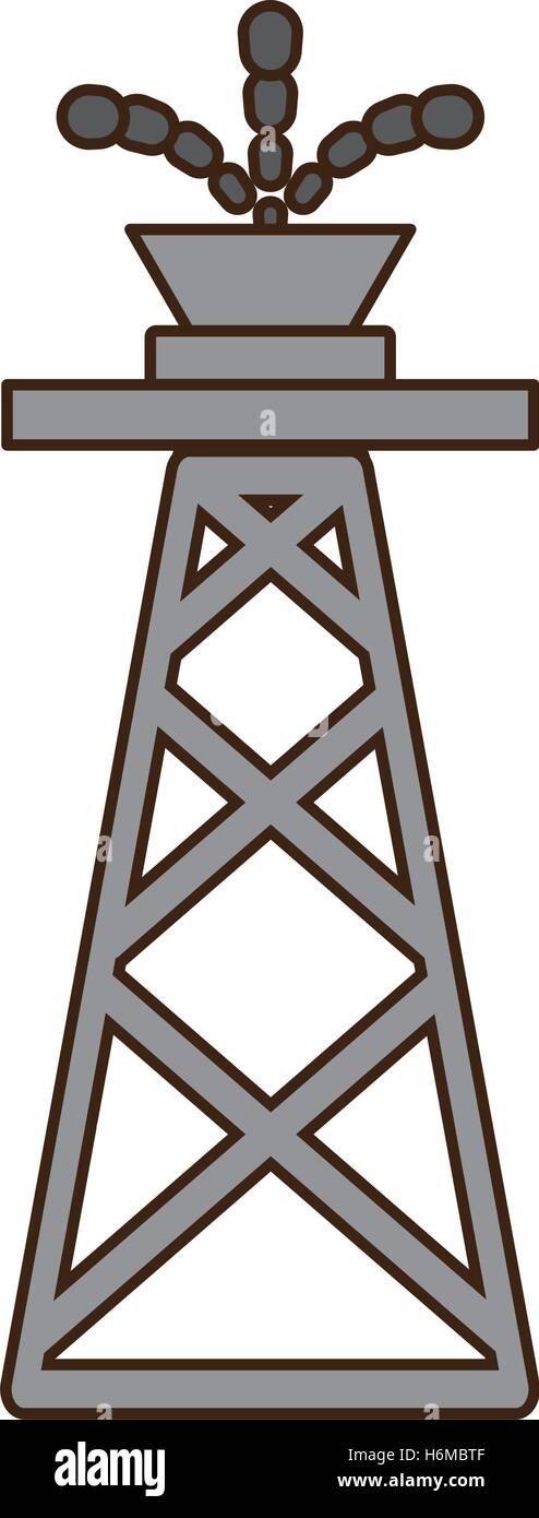 tower oil exploration industry vector illustration design Stock Vector ...