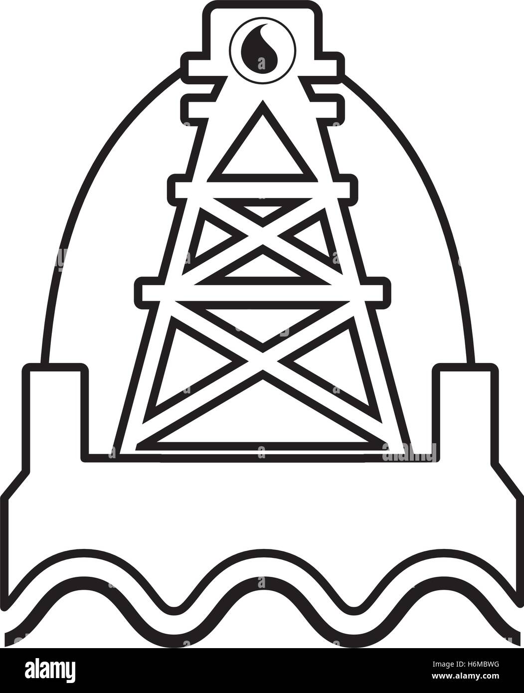 tower oil exploration industry vector illustration design Stock Vector ...