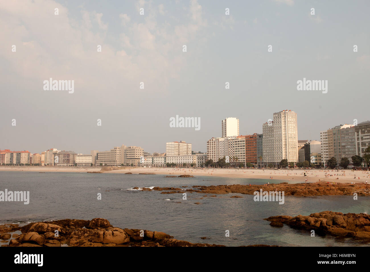Beautiful coastal city in northwestern Spain. La Coruña Stock Photo - Alamy