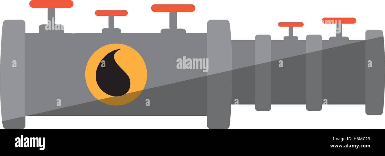 oil industry pipeline isolated icon vector illustration design Stock ...
