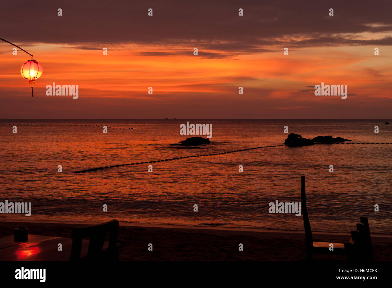 Sunset with - Donsol Philippines Stock Photo - Alamy