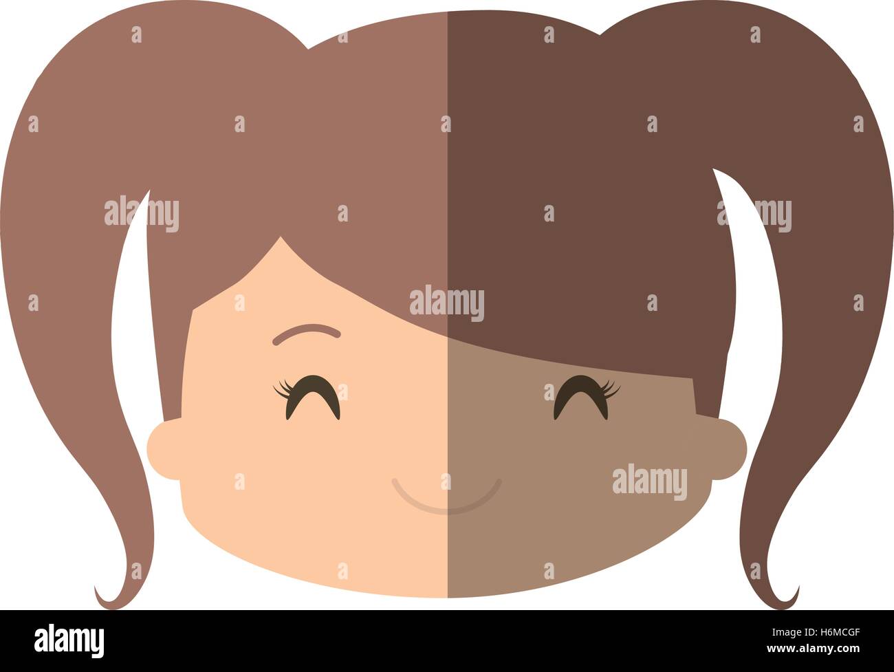 happy girl character avatar vector illustration design Stock Vector ...