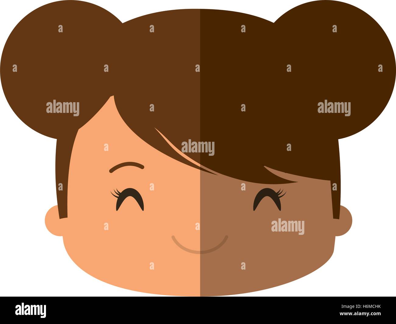 happy girl character avatar vector illustration design Stock Vector ...