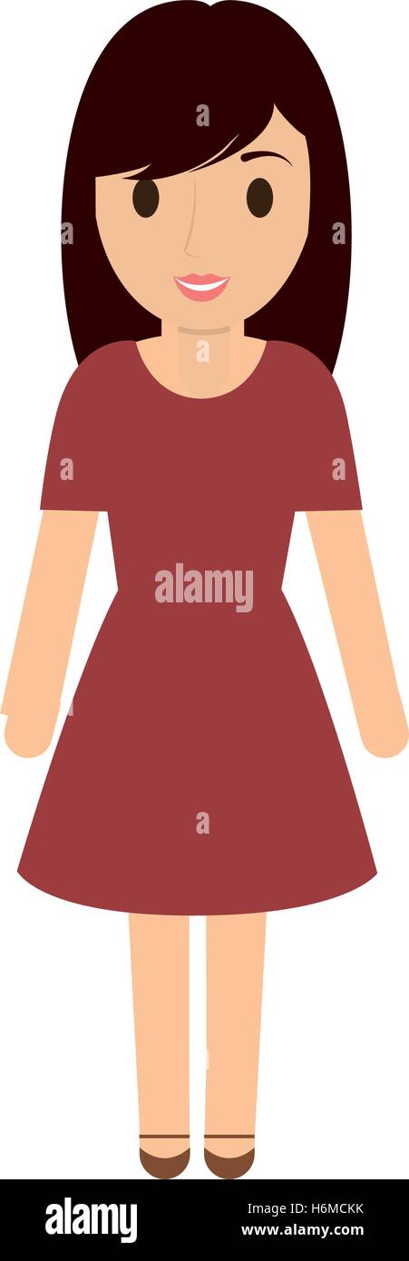 teen girl character avatar vector illustration design Stock Vector ...