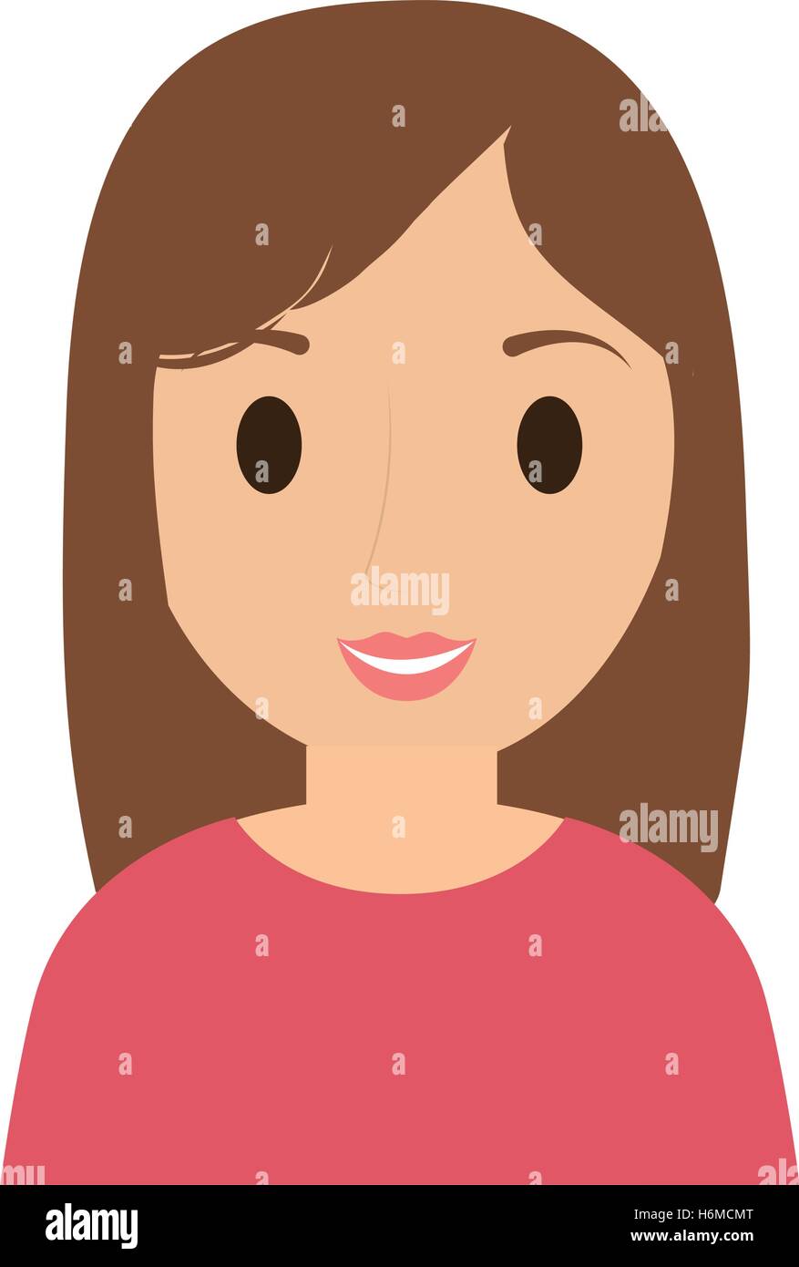 teen girl character avatar vector illustration design Stock Vector ...