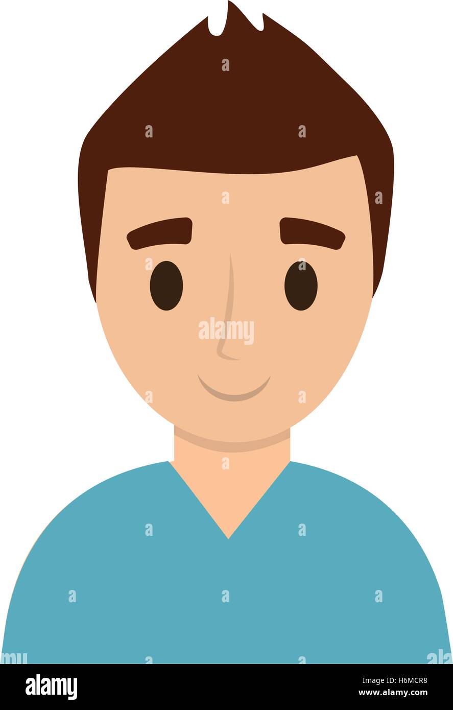 teen boy character avatar vector illustration design Stock Vector Image ...