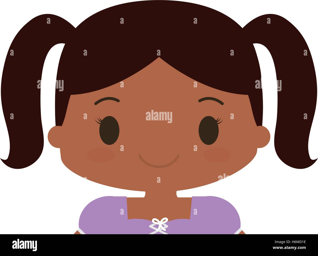 happy girl character avatar vector illustration design Stock Vector ...