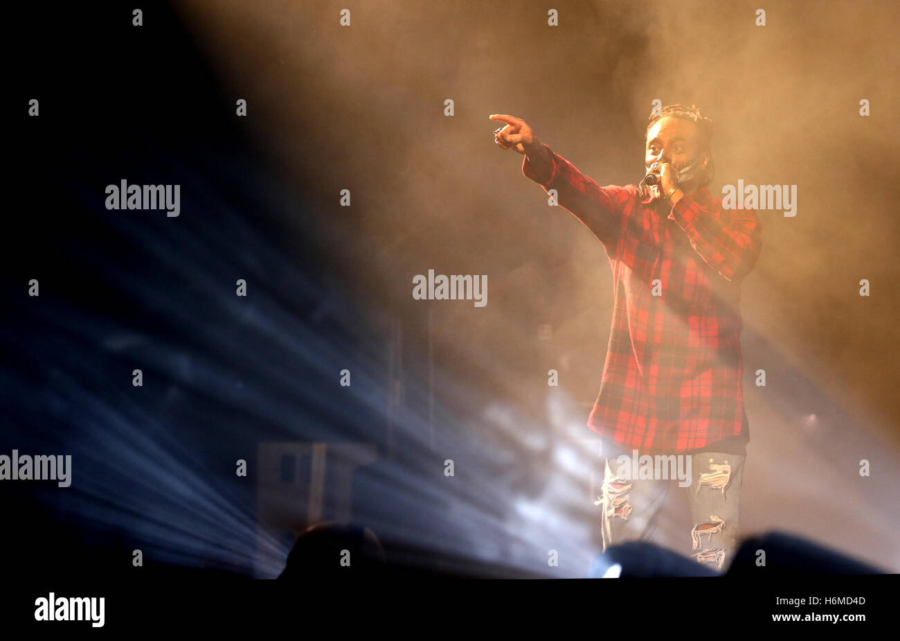 MC Justyce and Sigma performing on stage during Capital FM's Monster ...