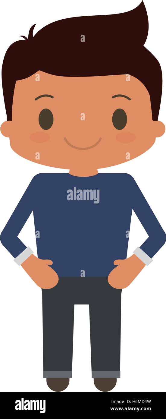 happy boy character avatar vector illustration design Stock Vector ...