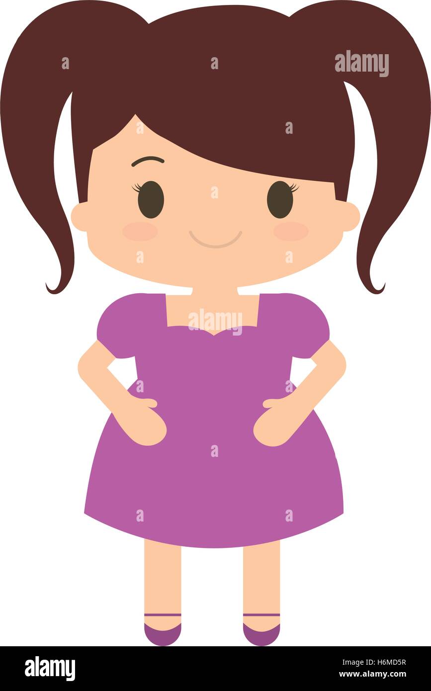 happy girl character avatar vector illustration design Stock Vector ...
