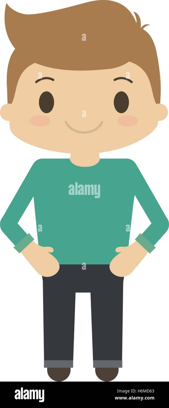 happy boy character avatar vector illustration design Stock Vector ...