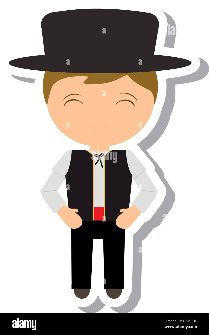 Spanish flamenco man avatar vector illustration design Stock Vector ...