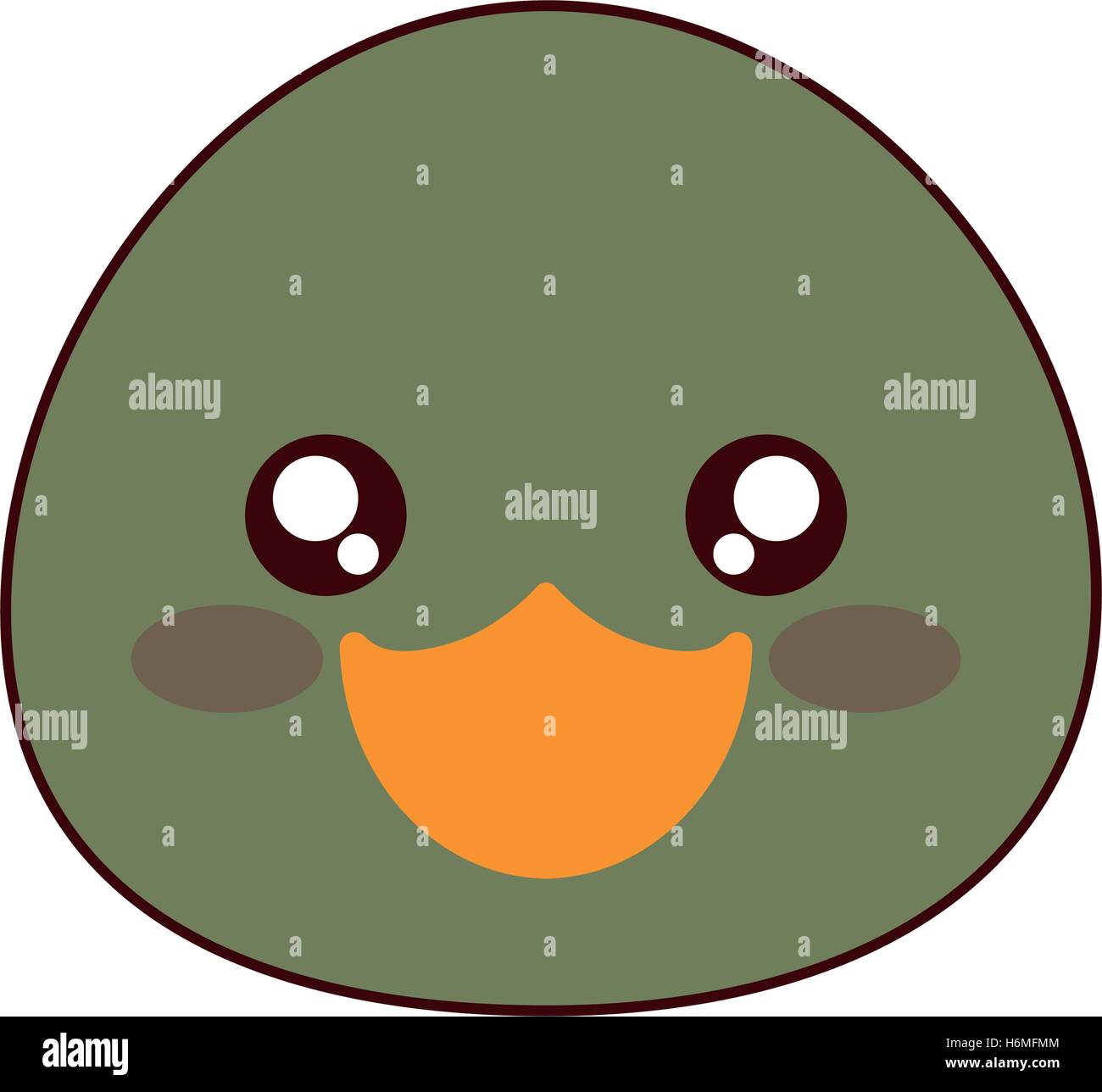cute duck kawaii style vector illustration design Stock Vector Image ...