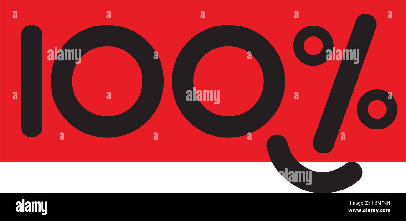 Concept Design for 100 Percent Stock Vector Image & Art - Alamy