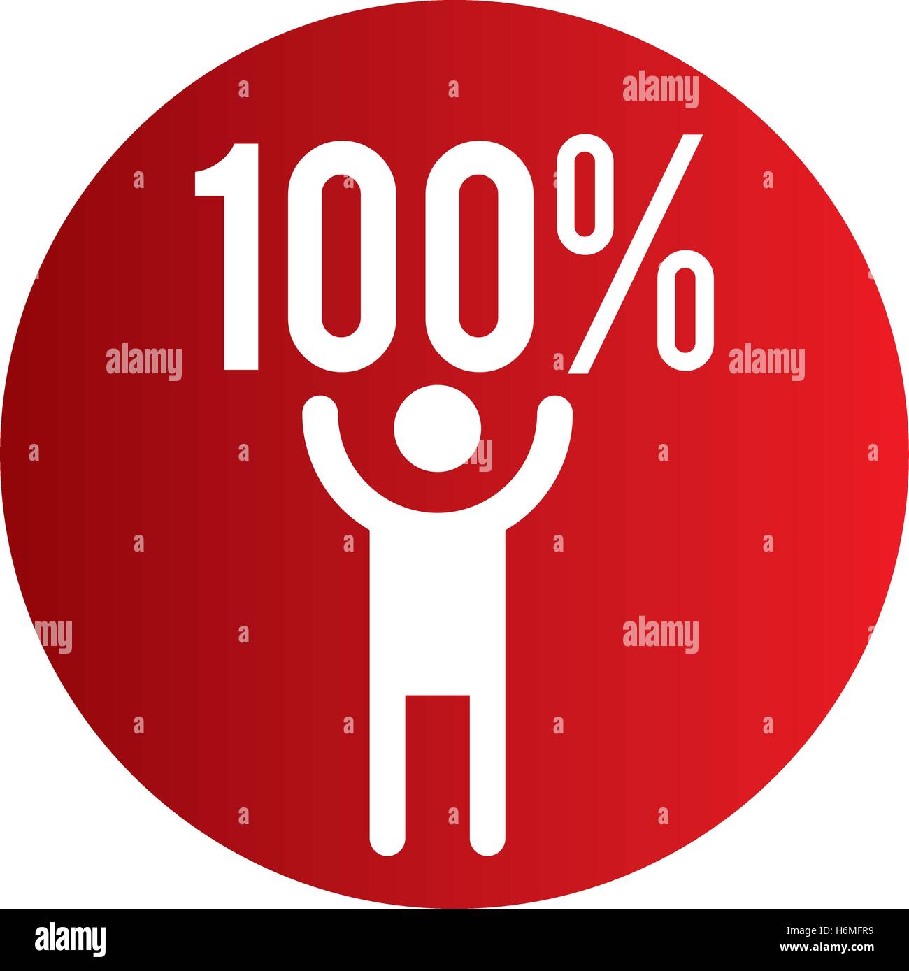 100 Percent and Man Icon Concept Design Stock Vector Image & Art - Alamy