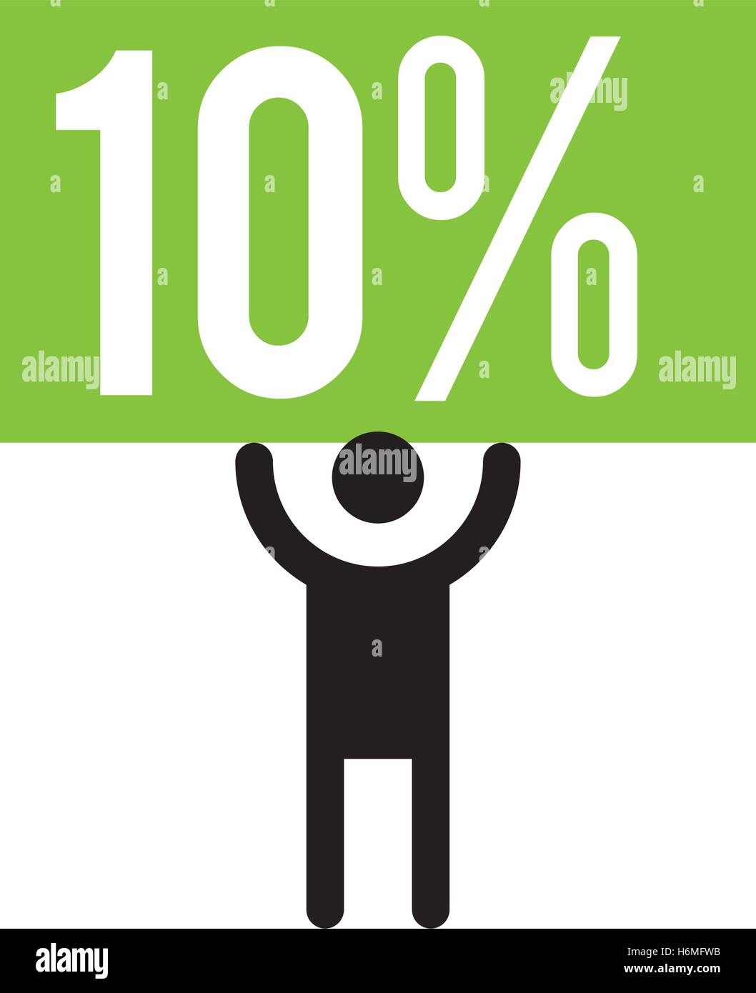 10 Percent and Man Icon Concept Design Stock Vector Image & Art - Alamy