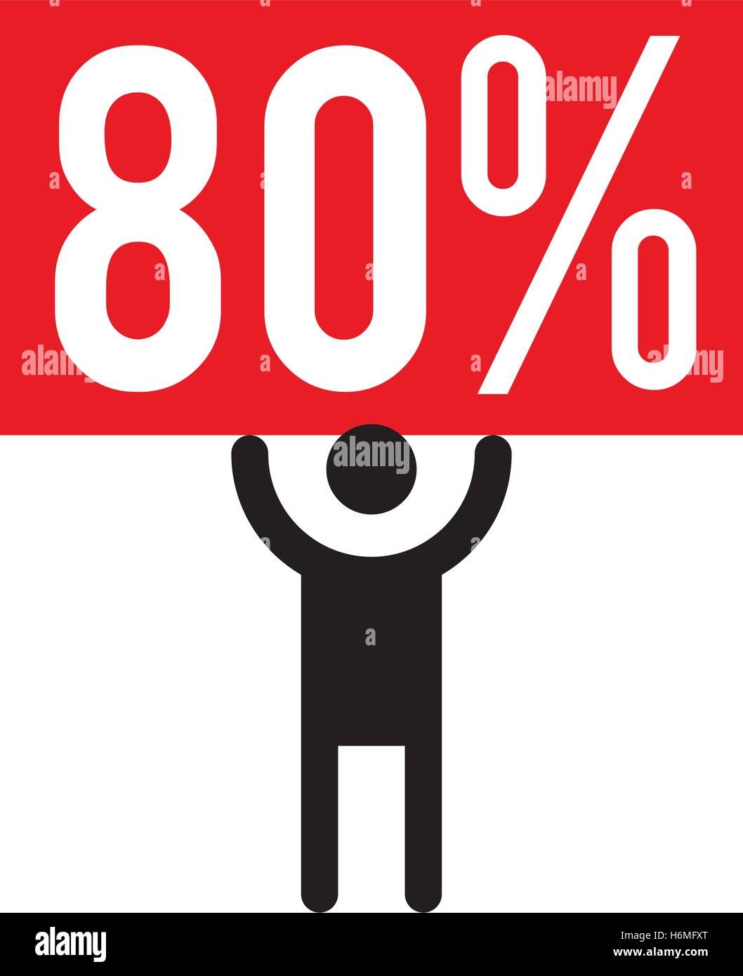 Plate 80 percent Stock Vector Images - Alamy