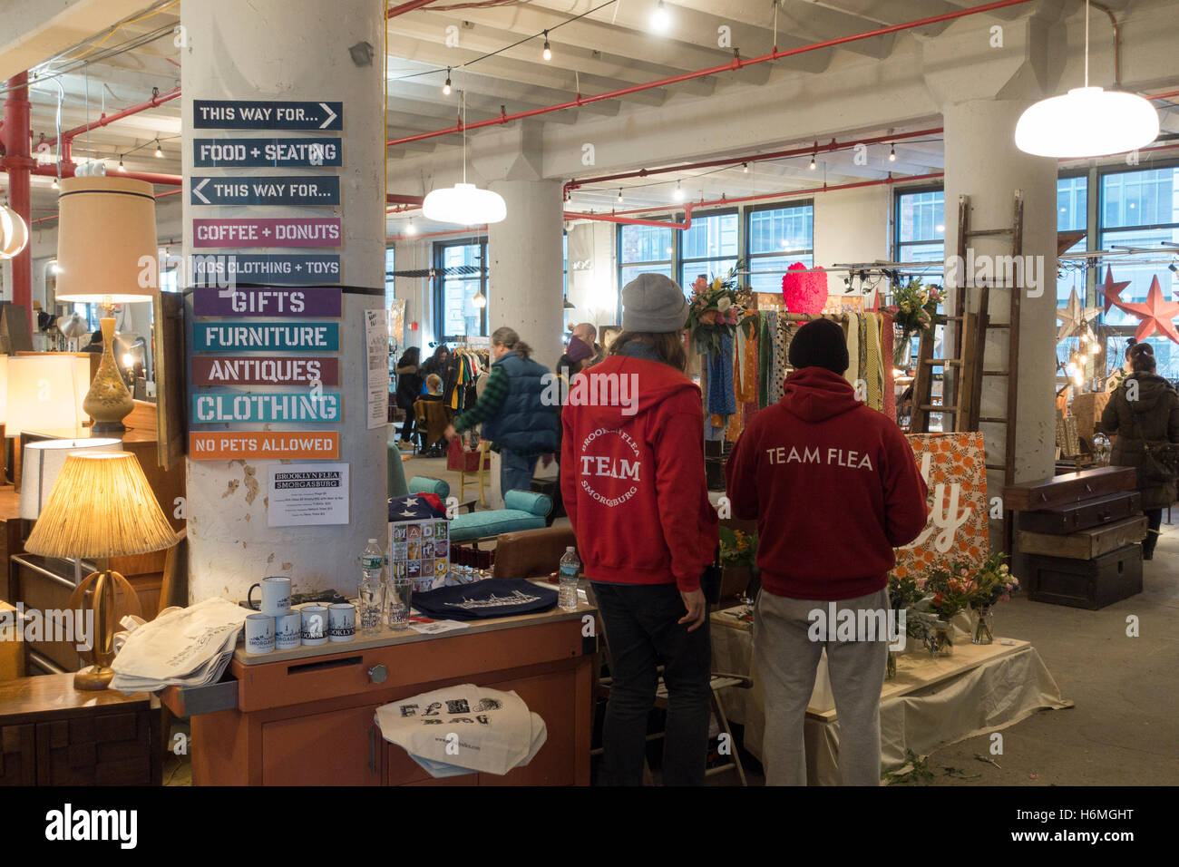 Brooklyn Flea market industry city NYC Stock Photo - Alamy