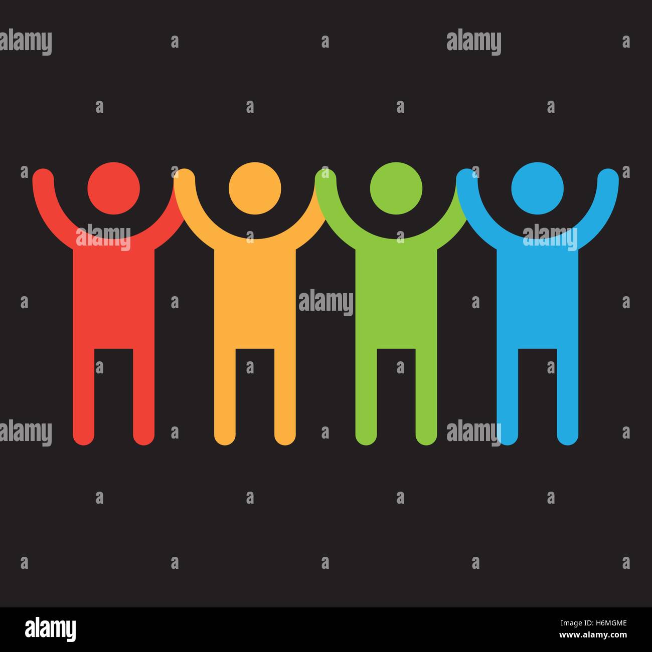 People Holding Hands Illustration Stock Vector Image & Art - Alamy