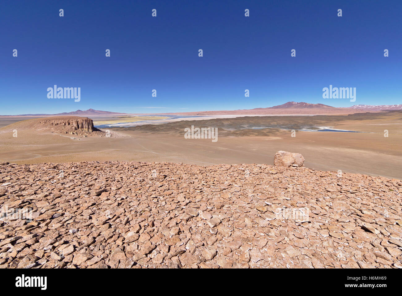 Salar de Tara seen from a higher distant viewpoint Stock Photo - Alamy
