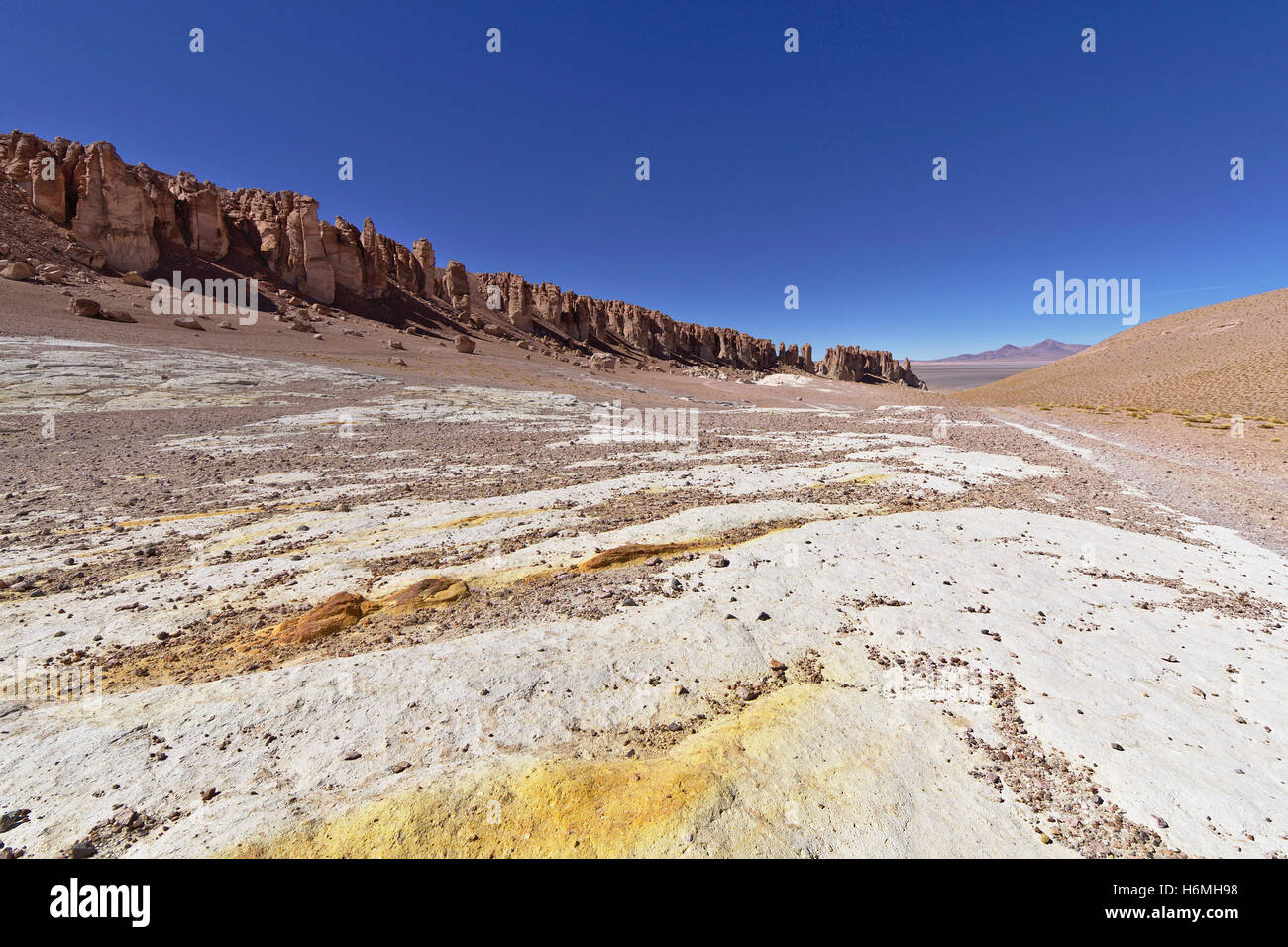 Erosion formed rocks in a desert landscape Stock Photo - Alamy