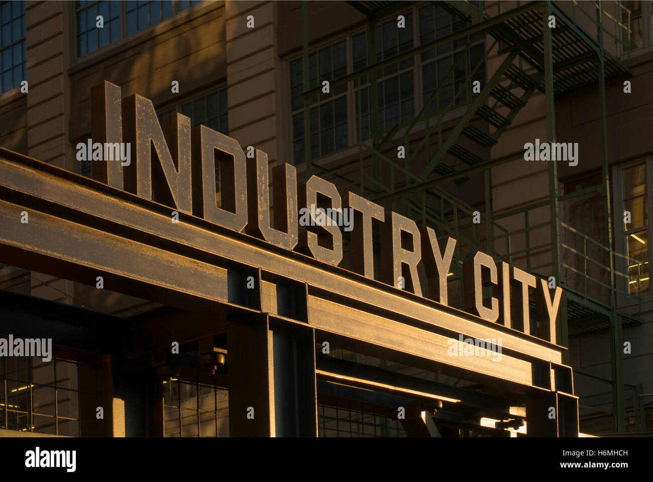 Industry city sign Sunset park Brooklyn Stock Photo - Alamy