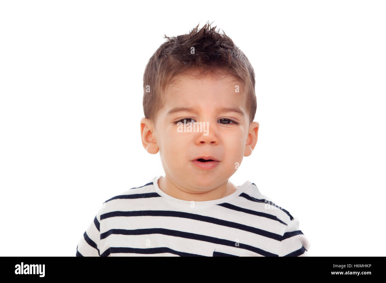 Adorable baby nine months isolated on a white background Stock Photo ...