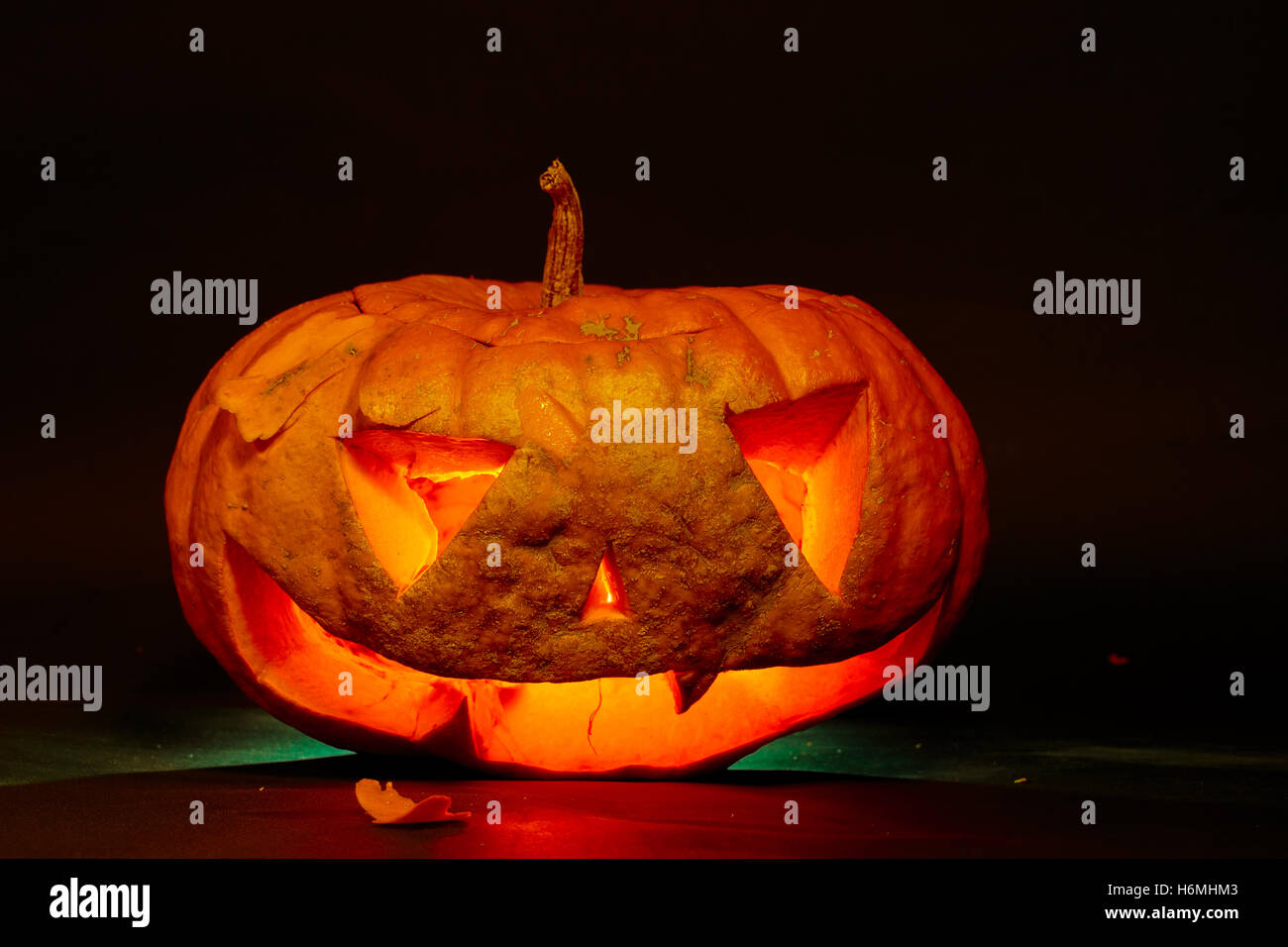big orange pumpkin jack o lantern Stock Photo - Alamy