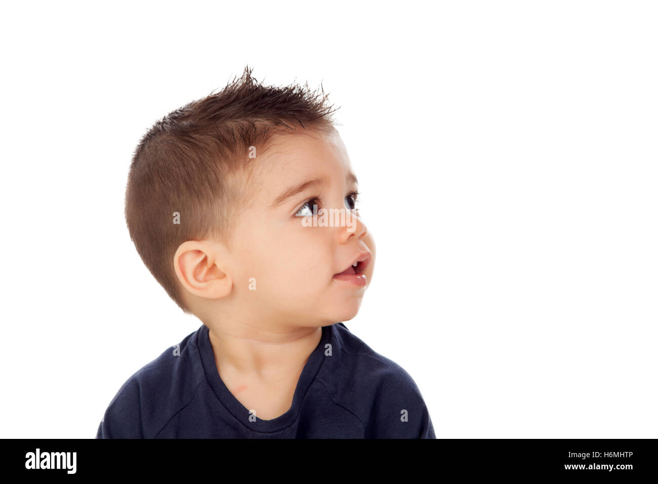 Adorable baby nine months isolated on a white background Stock Photo ...