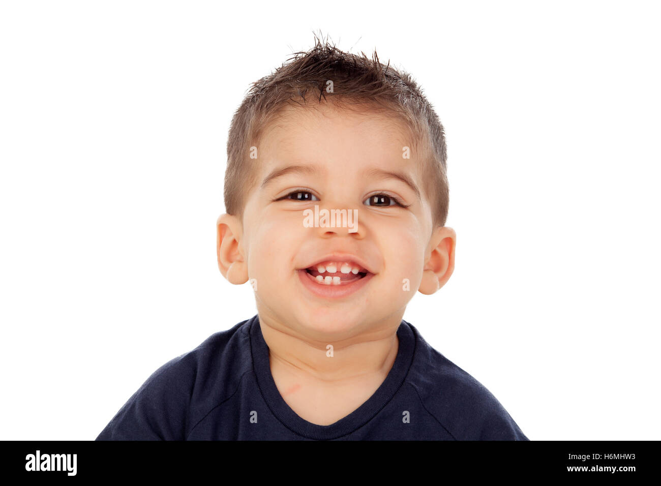 Adorable baby nine months isolated on a white background Stock Photo ...