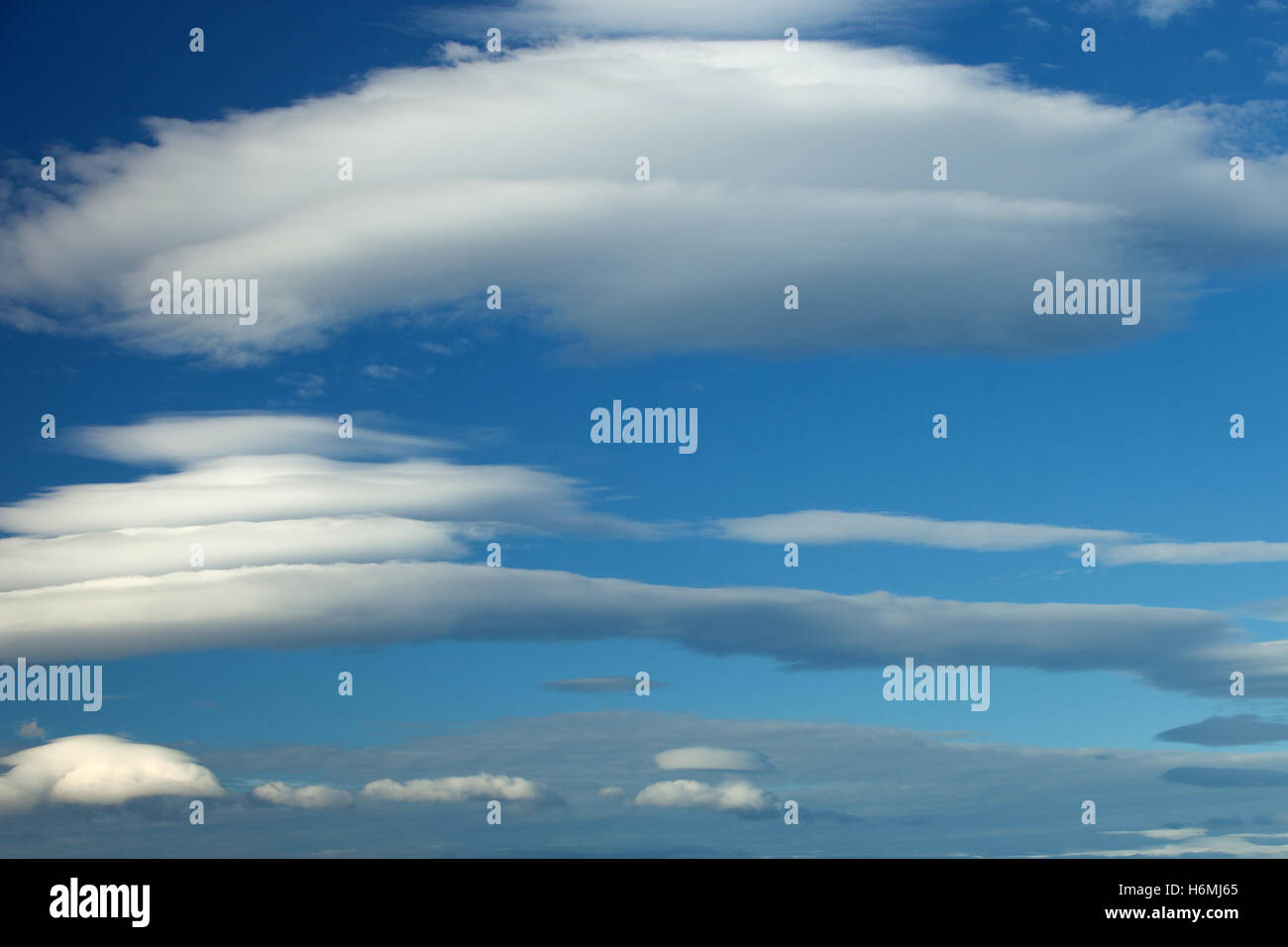 Nice horizontal clouds with a nice blue sky Stock Photo - Alamy