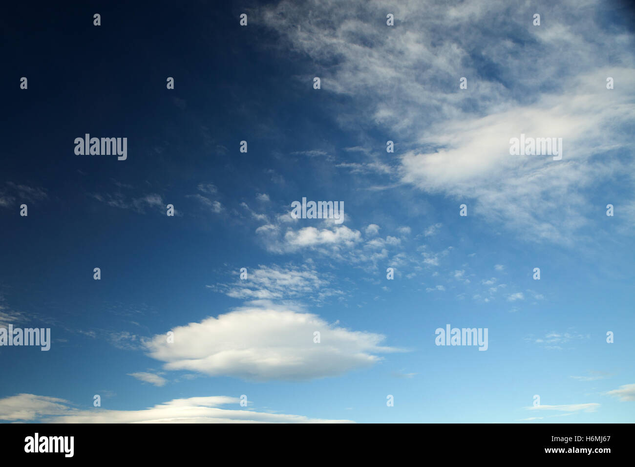 Nice horizontal clouds with a nice blue sky Stock Photo - Alamy