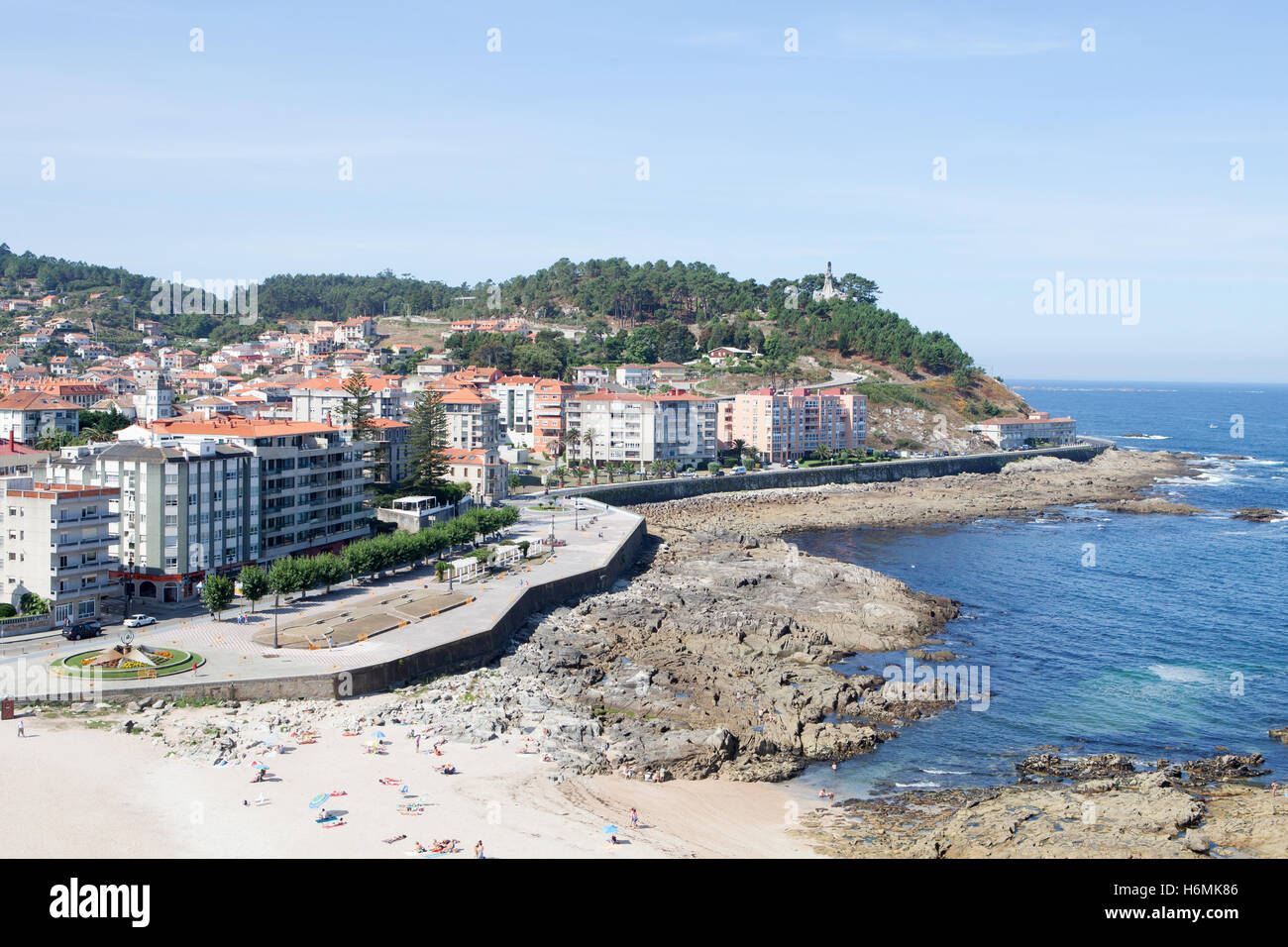Beautiful coast landscape. Bayona in northwest Spain Stock Photo - Alamy