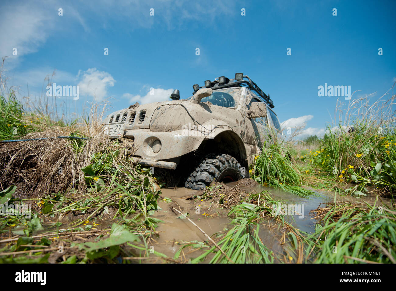 cars moving on the off road Stock Photo - Alamy